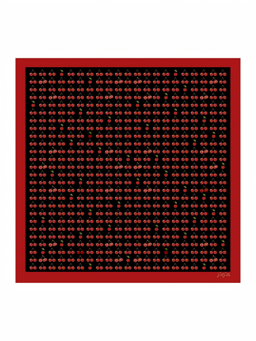 SILKSILKY printed square silk scarf